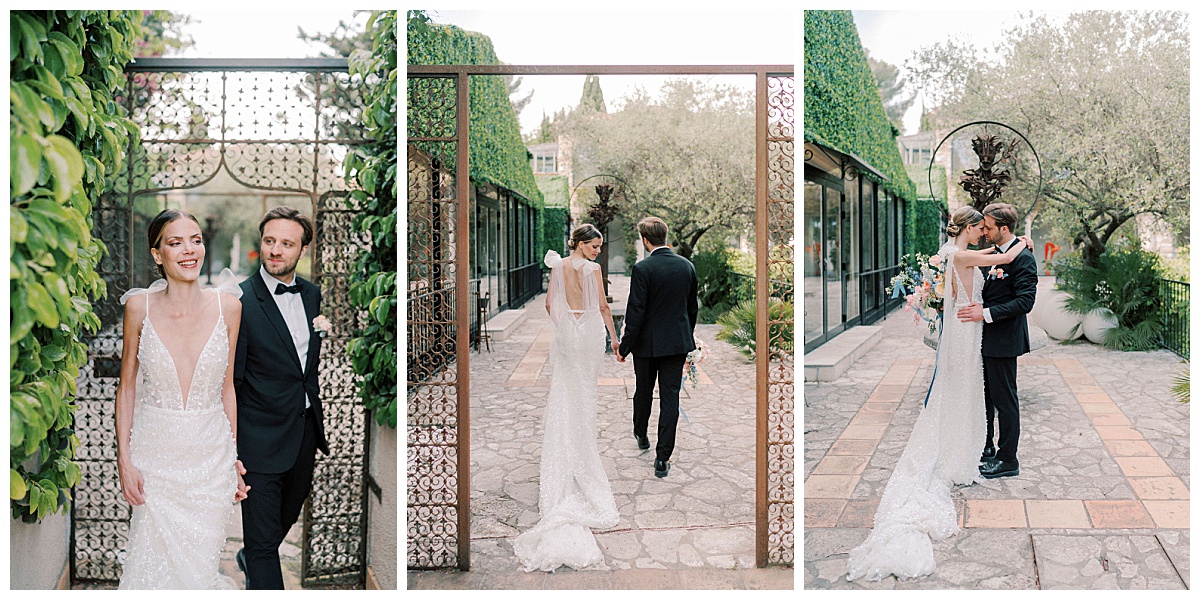 Modern wedding design with light blue and peach tones - Amber&Muse