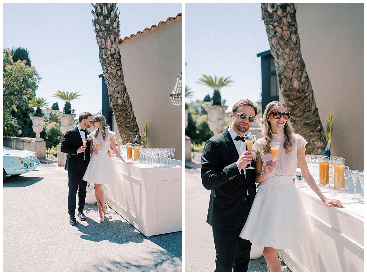 Modern wedding design with light blue and peach tones - Amber&Muse